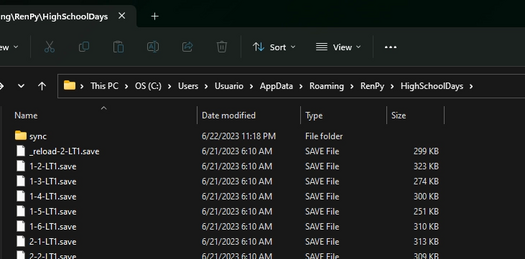 How to backup your saved games - High School Days